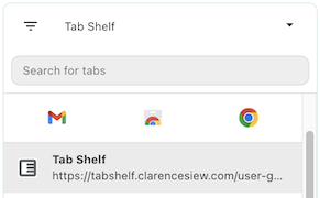 Tab Shelf